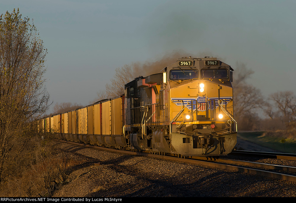 UP 5967 eastbound UP loaded coal train
